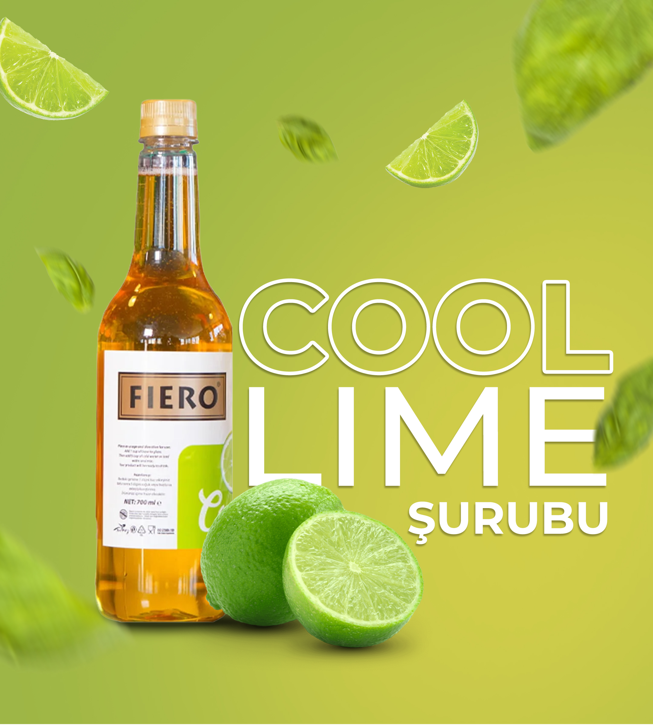 Fiero Cool Lime Base Şurup 700 Ml | Fiero